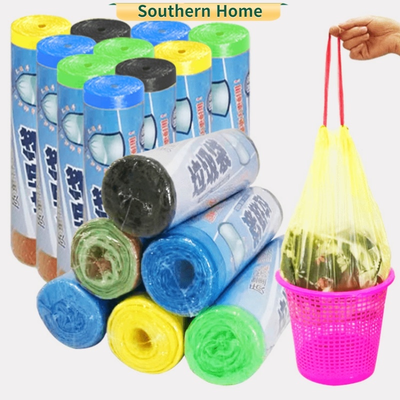 B42 COD Drawstring Trash Bag Thickened Garbage Bag Portable Closing ...