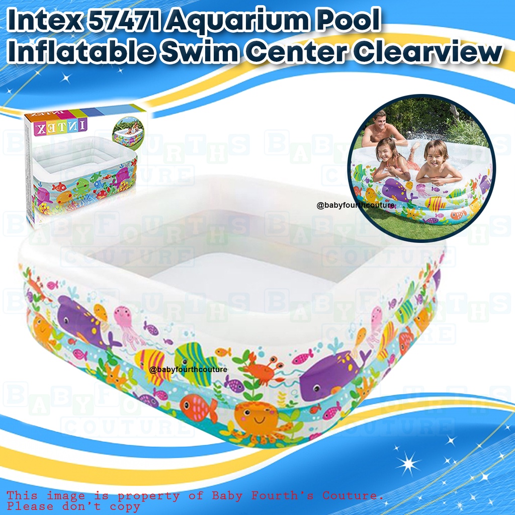 COD Intex 57471 Aquarium PooI Inflatable Swim Center Clearview | Shopee ...
