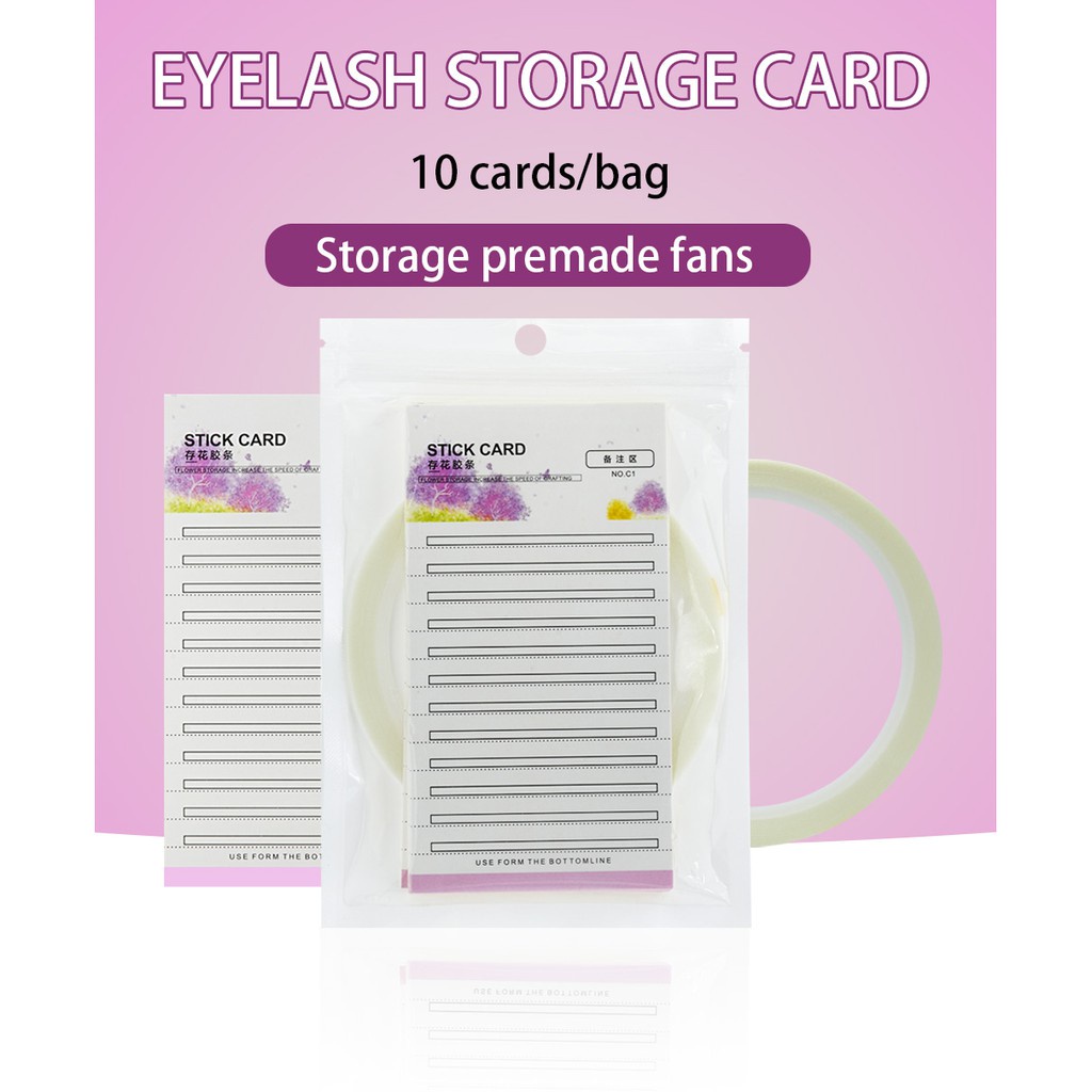 GLAMLASH Eyelash Extension Storage Card Premade Fans Volume Lash ...