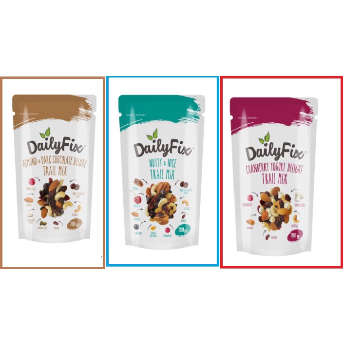 DailyFix Trail Mix Cranberry/ Nutty & Nice/ Almond & Dark Chocolate ...