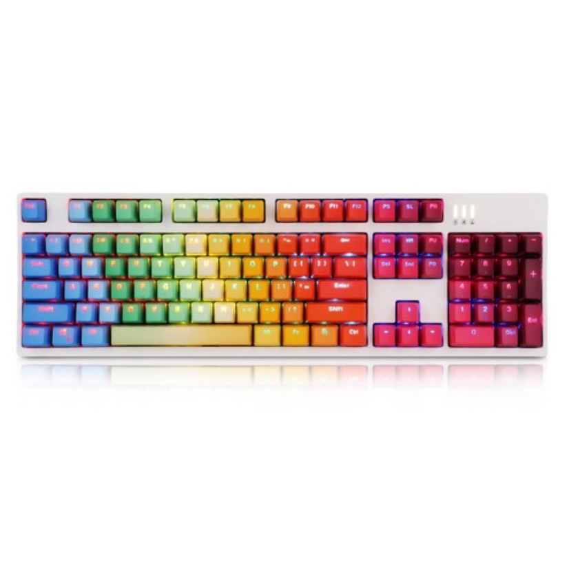 Abco HACKER Kyle Optical Axis Rainbow PBT Moving LED Gaming Keyboard ...