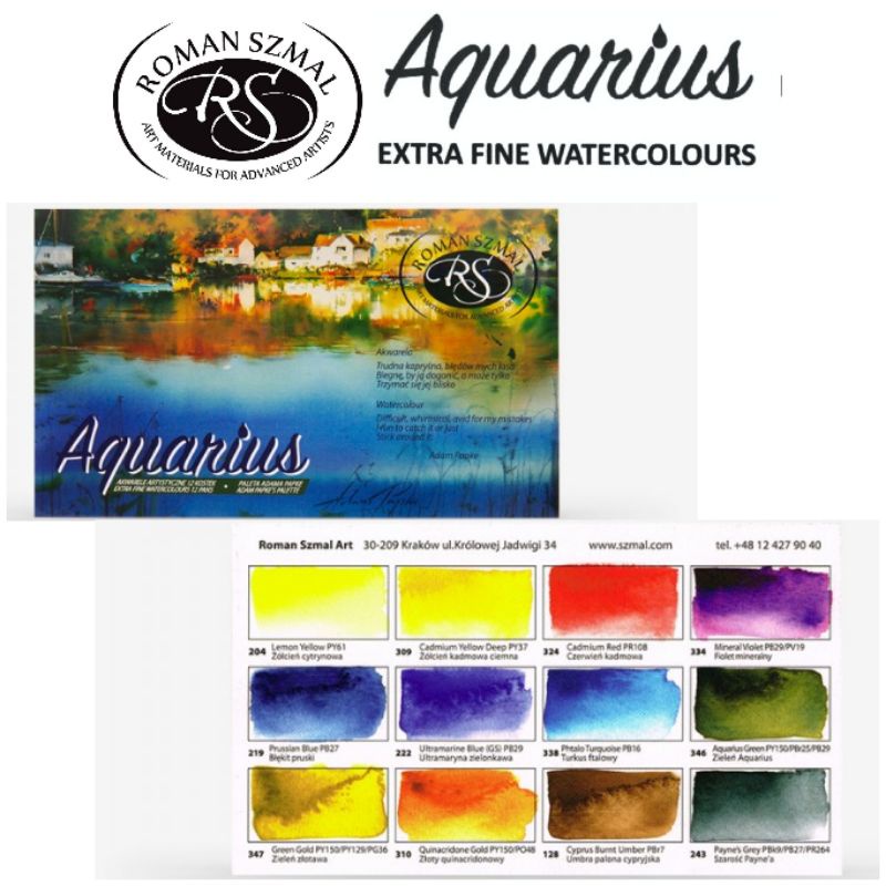 Roman Szmal Aquarius Watercolors 12 full pans by Adam Papke | Shopee ...