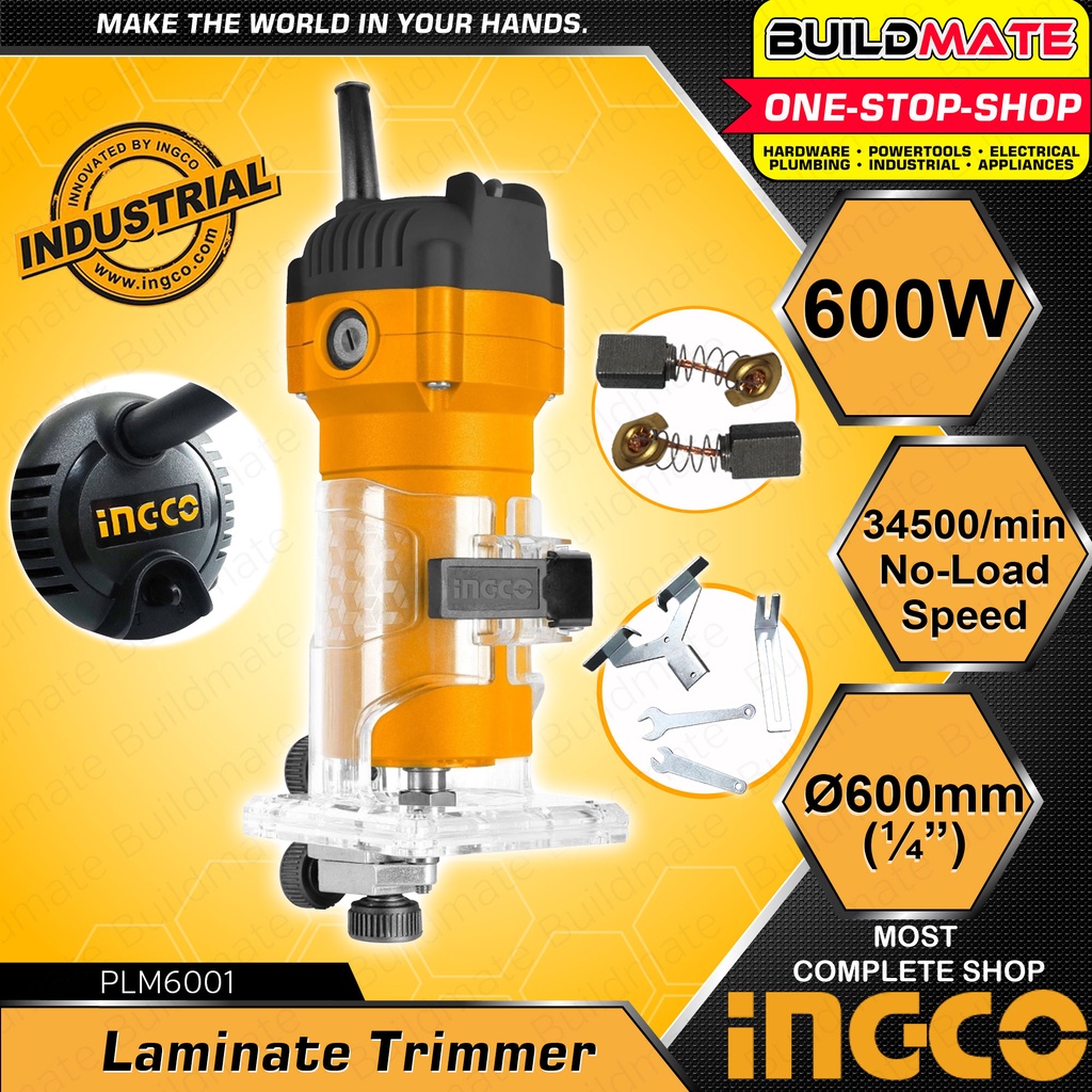 Buildmate x INGCO Laminate Trimmer Palm Router Mini 600W 1/4 PLM6001 ...