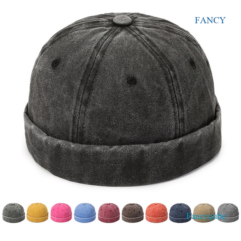FANCY Vintage Dome Hat Mens Solid Color Landlord Beanies For Men ...
