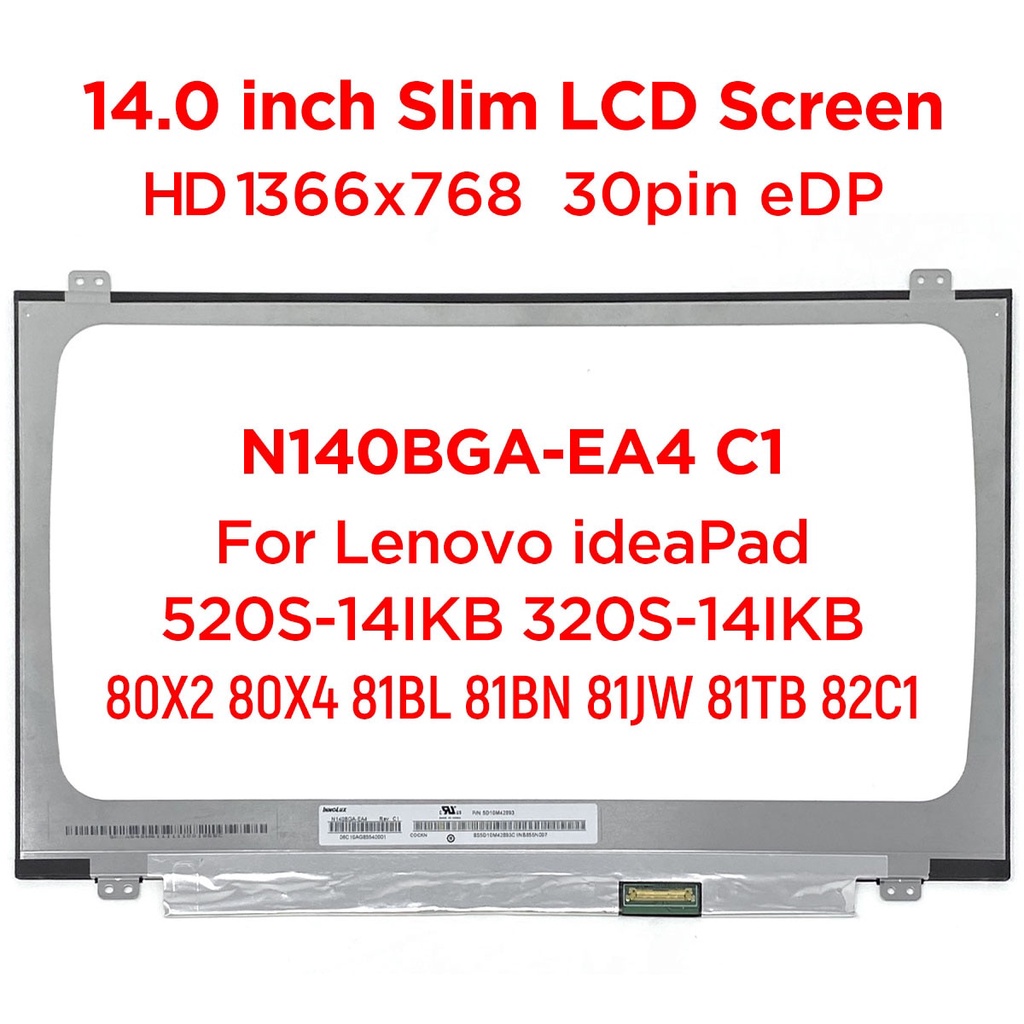 14.0" Laptop LCD Screen N140BGA-EA4 Rev.C1 B140XTN07.1 for Lenovo ...