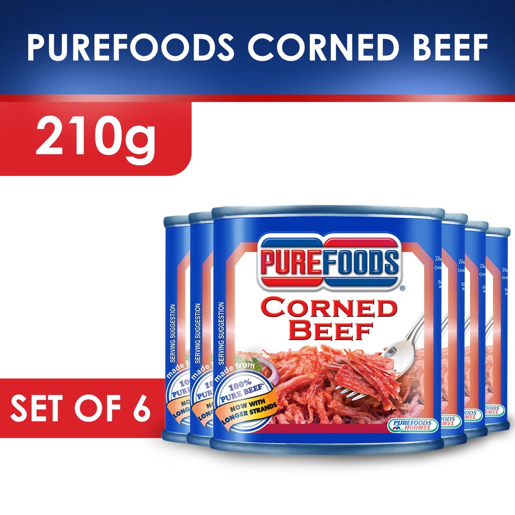 Purefoods Corned Beef (210g) Set of 6 | Shopee Philippines