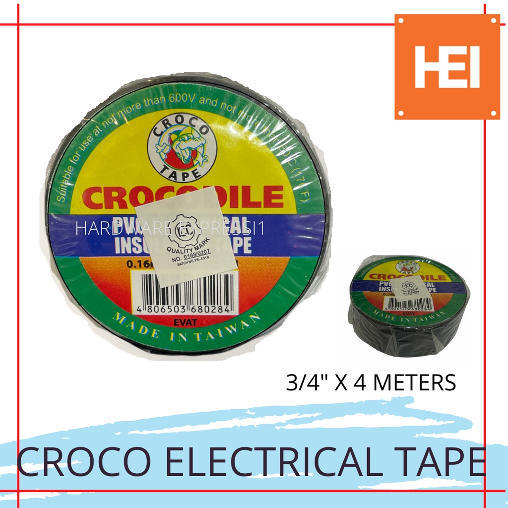 Croco Original Electrical Tape 3/4" X 4METERS | Shopee Philippines