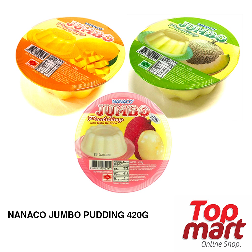 Nanaco Jumbo Pudding 380g - Lychee / Mango / Honeymelon | Shopee ...