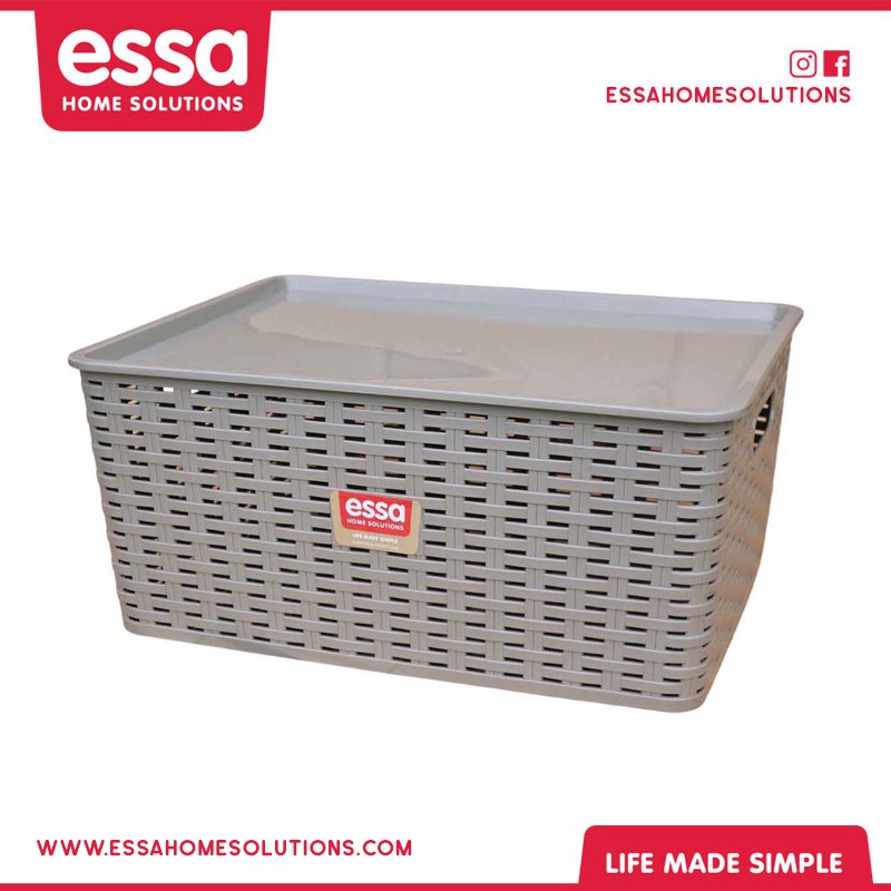 Essa Home Solutions Rattan Basket Extra Large (Plastic Basket) | Shopee ...