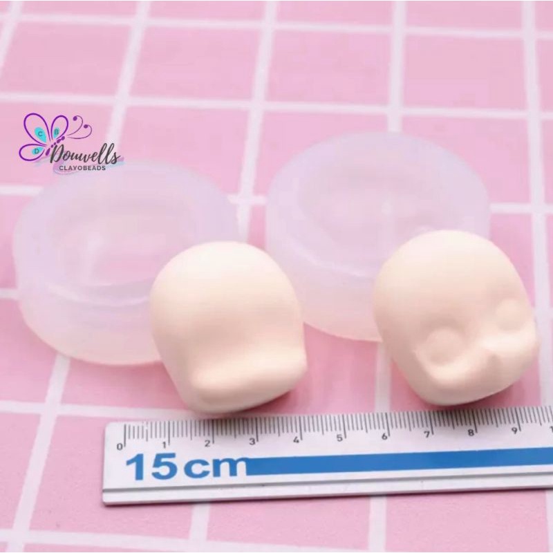 CHIBI FACE SILICONE MOLD DOLL HEAD FACE FOR CLAY FONDANT CHOCOLATE ...