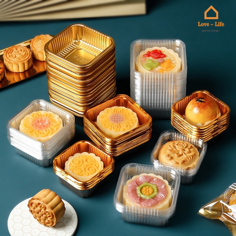 100Pcs Mid-Autumn Festival Mooncake Packaging Trays/ Pastry Dessert ...