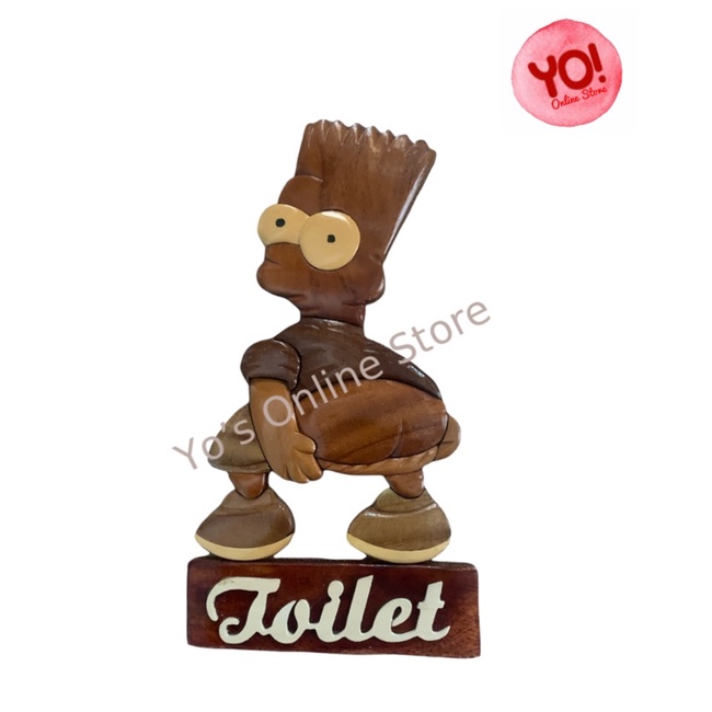 Bart Simpsons Toilet Wall Decorative Art | Shopee Philippines