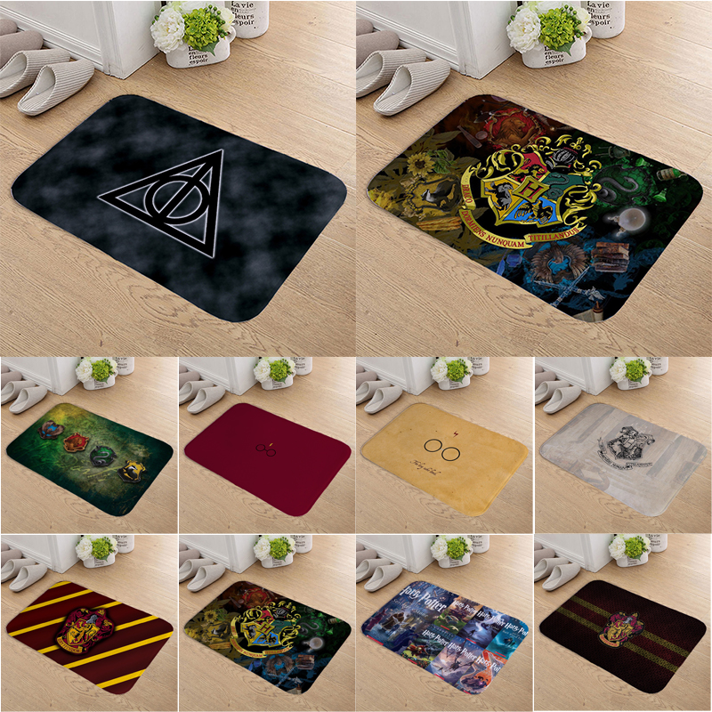 Harry Potter Logo Print Floor Mat Carpet Soft Flannel Doormat Rugs for ...