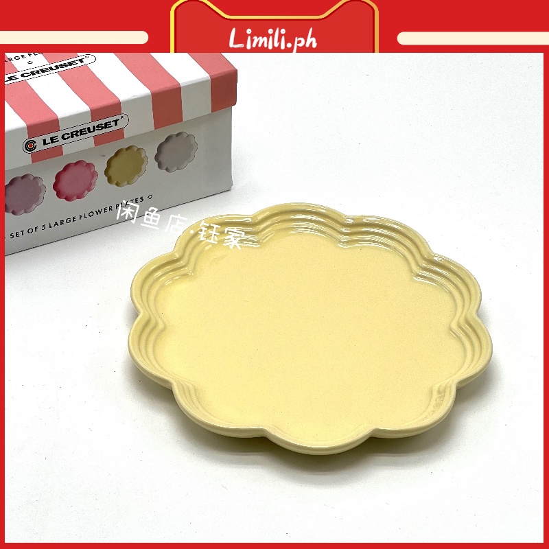 Le Creuset 22CM flowe plate gift box Plum plate Ceramic Western plate ...