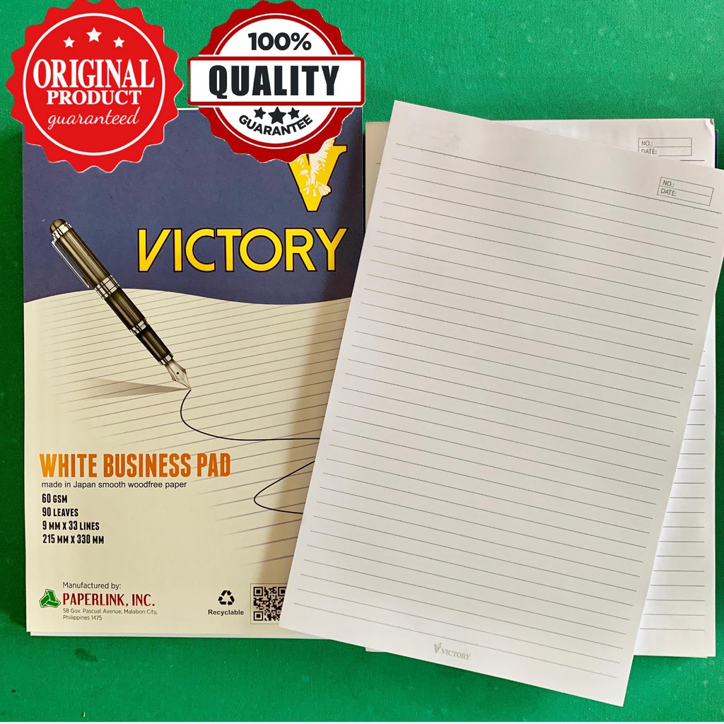 Victory White Business Pad 90Leaves 60gsm | Shopee Philippines
