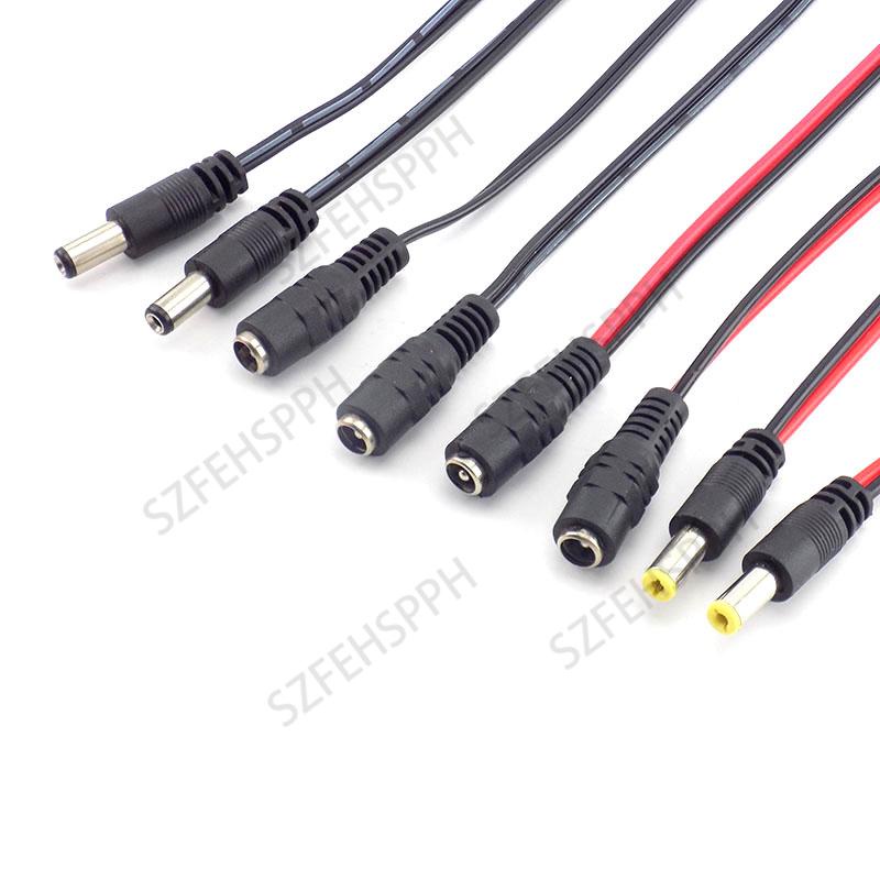 5pcs 12V AC DC Male Female Jack Power Cable Cords Connectors Adapter Plug Wire for LED Strip ...