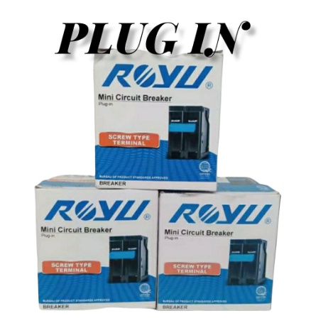 [FS]ROYU Mini Circuit Breaker PLUG IN Type Screw Type Terminal | Shopee ...