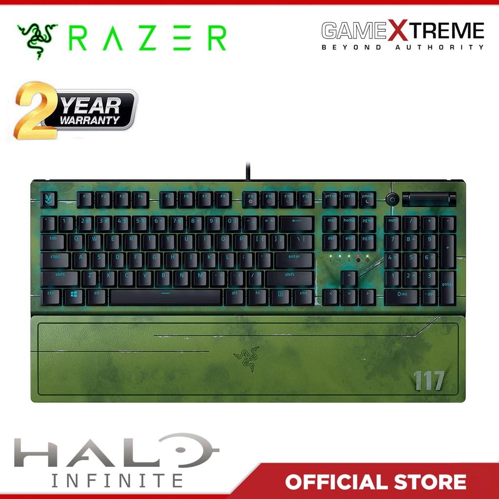 Razer BlackWidow V3 Mechanical Gaming Keyboard Halo Infinite Edition ...