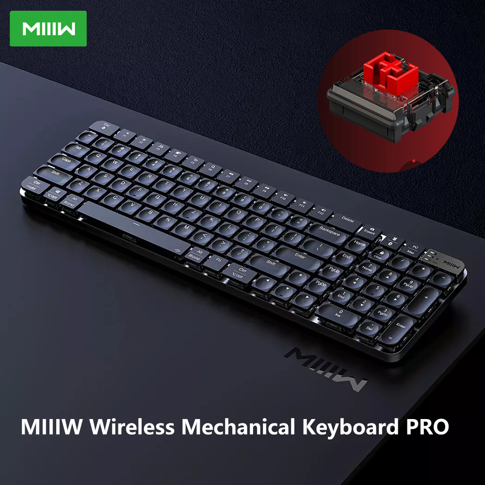 MIIIW Wireless Mechanical Keyboard Short Shaft Dual Mode Bluetooth ...