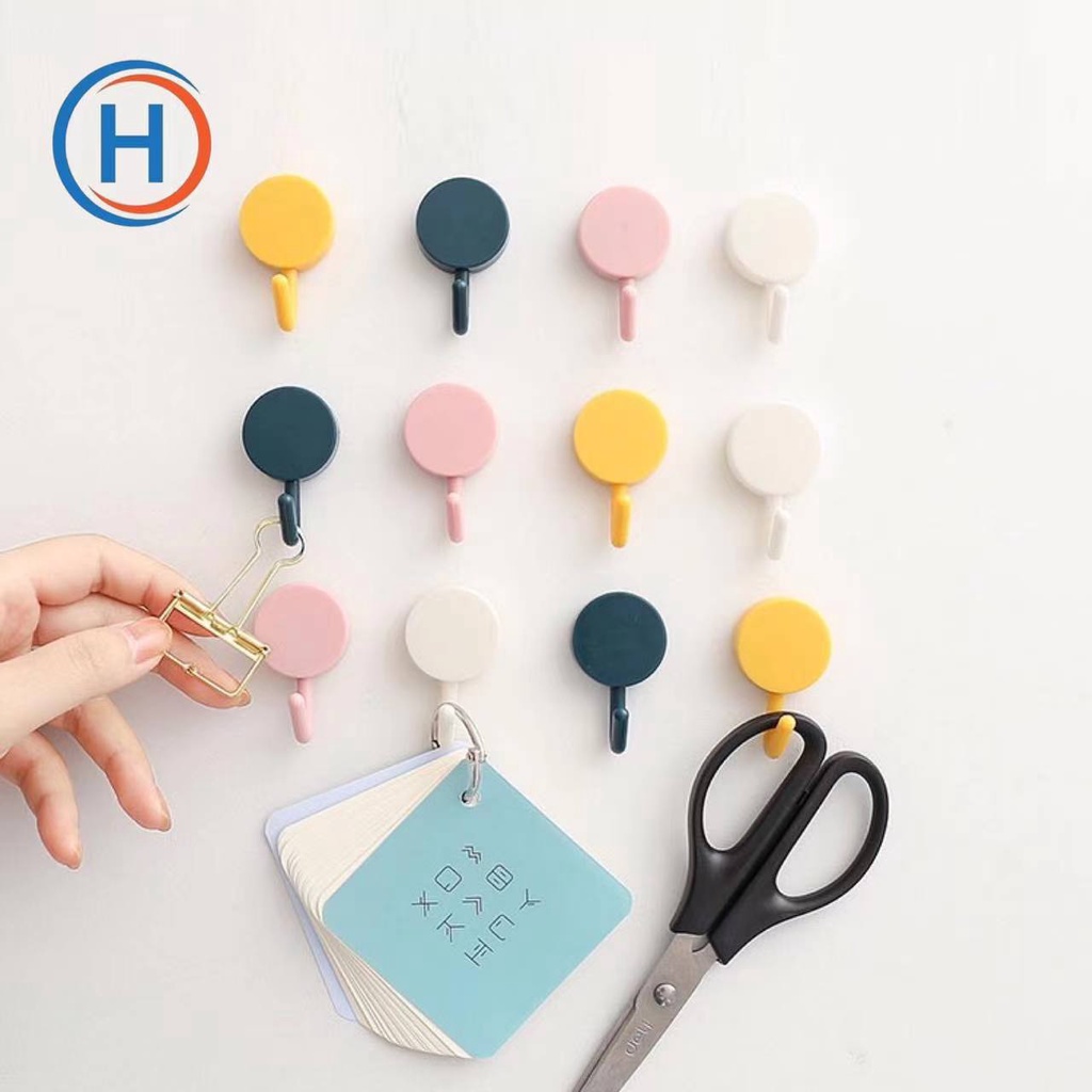 HEKKAW Cute Hook Sticker Self Adhesive Wall Hanger Hook, Hook for Wall ...