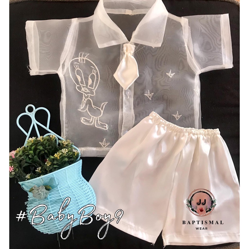 Baptismal Barong Set for baby boy #BabyBoy9 | Shopee Philippines