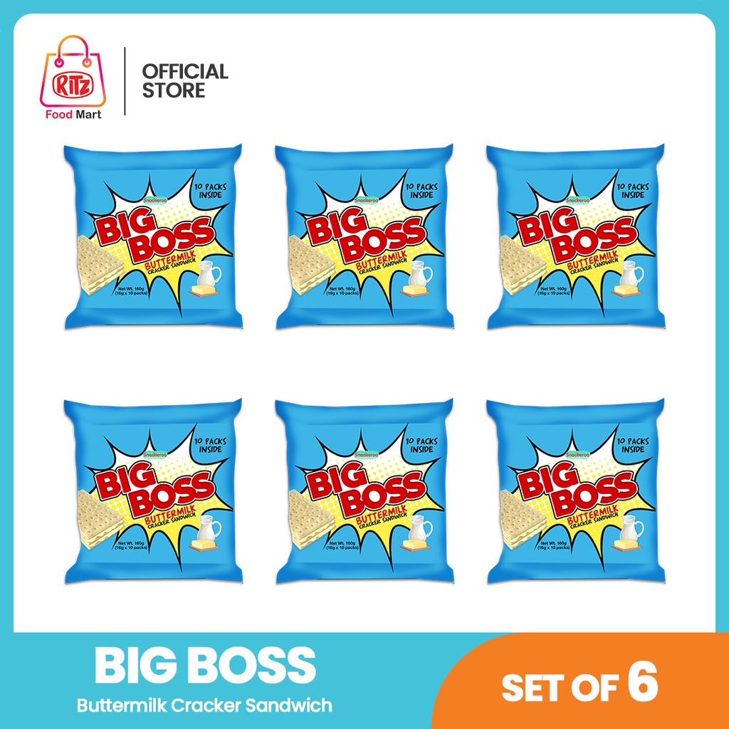 Snackeroo Big Boss Buttermilk - Set of 6 (60 packs) | Shopee Philippines