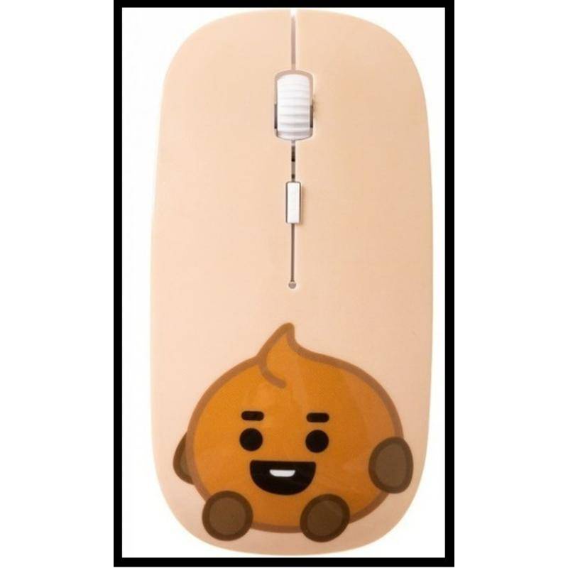 Cute KPOP BTS BT21 Cartoons Silent Wireless Computer Mouse Mini Gift ...