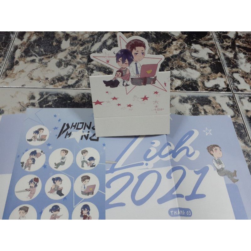 Combo 2021 wall calendar, sticker and A.Phong paper standee | Shopee ...