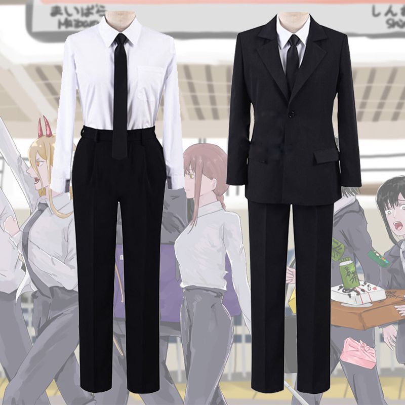 Anime Chainsaw Man Devil Hunters Uniform Suit Kobeni Higashiyama Makima ...