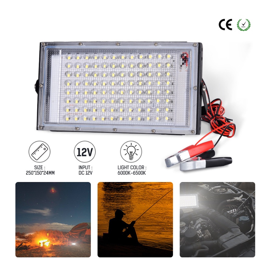 DC 12V 50W Led Flood Light Outdoor Floodlight Spotlight 12v Volt ...
