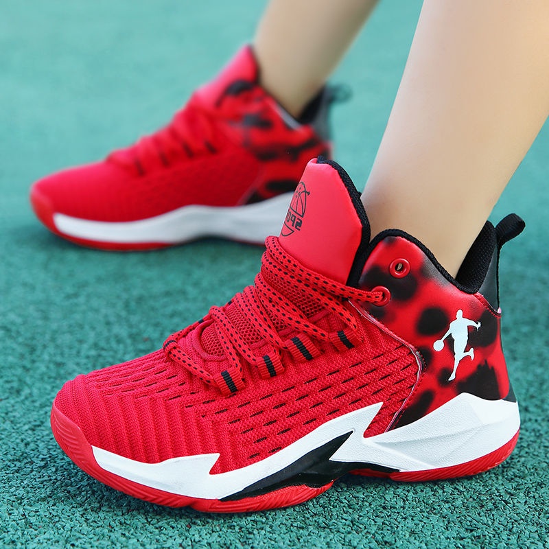 New Braided basketball shoes for kids rubber high top sneakers ...