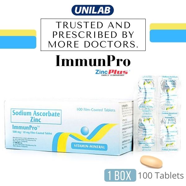 Immunopro Vitamin C with Zinc for Adult Immunity 100 Tablets/32 Tablets ...