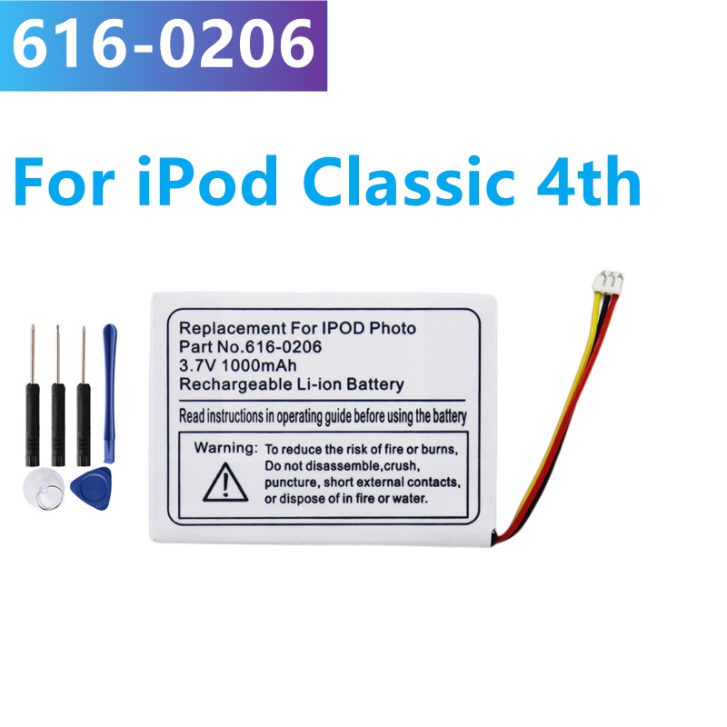 1000mAh 100% Original 616-0206 616-0183 Battery For iPod Classic 4th ...
