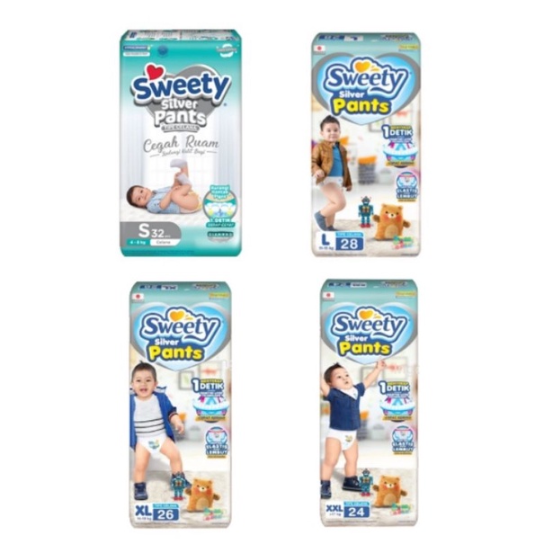 Pampers Baby Diaper SWEETY SILVER S40 L36 M30 XL26 | Shopee Philippines