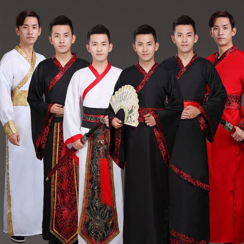 Ancient Chinese Man Cosplay Hanfu Graduation Clothes Tang Stage Dynasty ...
