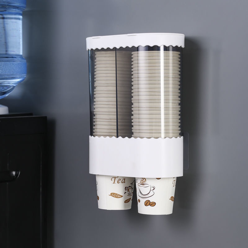 Disposable Cup Holder Automatic Cup Distributor Punch-Free Wall-Mounted ...