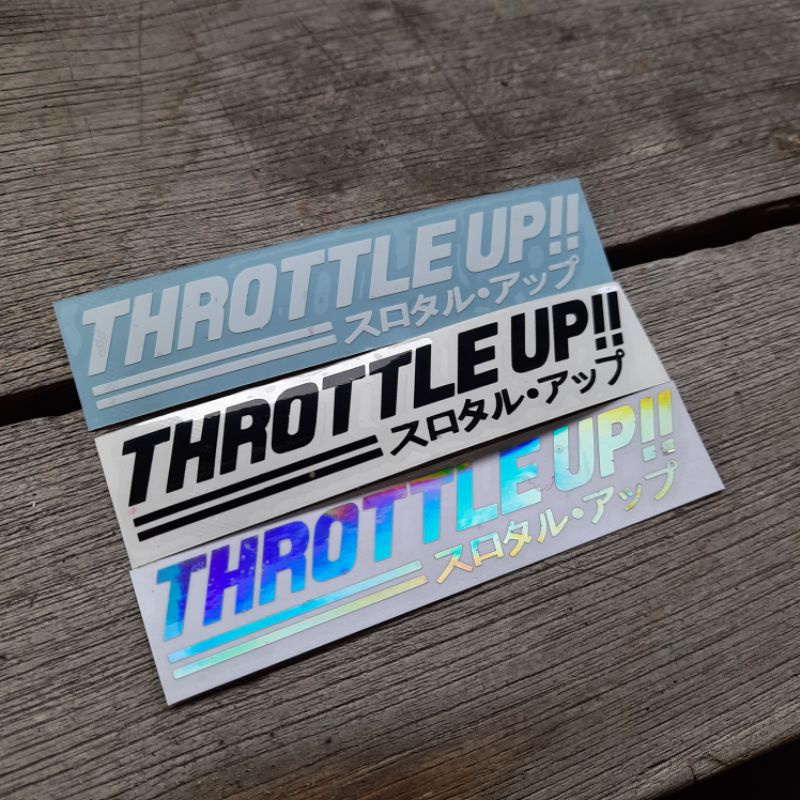 Cutting Throttle Up Sticker Embossed Motorcycle Helmet Sticker | Shopee ...