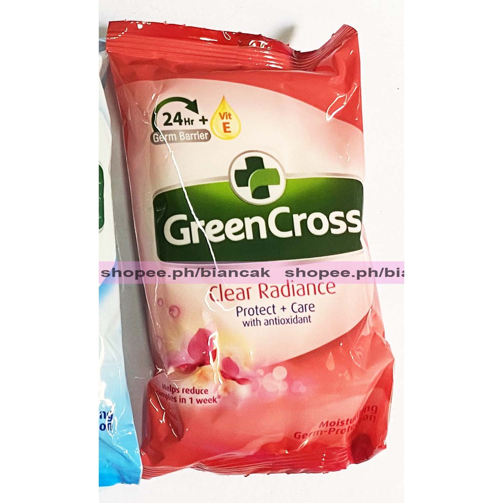 GREEN CROSS SOAP 55G SACHET (CLEAR RADIANCE, PURE CARE, COOL MOUNTAIN ...