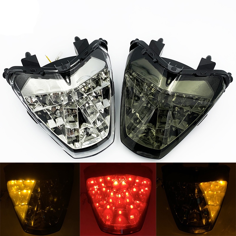 E-Mark Chrome Led Integrated Blinker Taillight Rear Tail Brake Turn ...