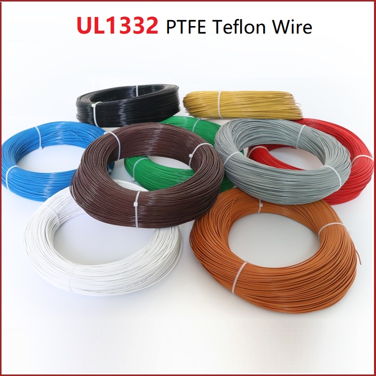 10Meter UL1332 PTFE Tinned Copper Wire 20AWG Plastic Insulated High Temperature Electron Cable ...