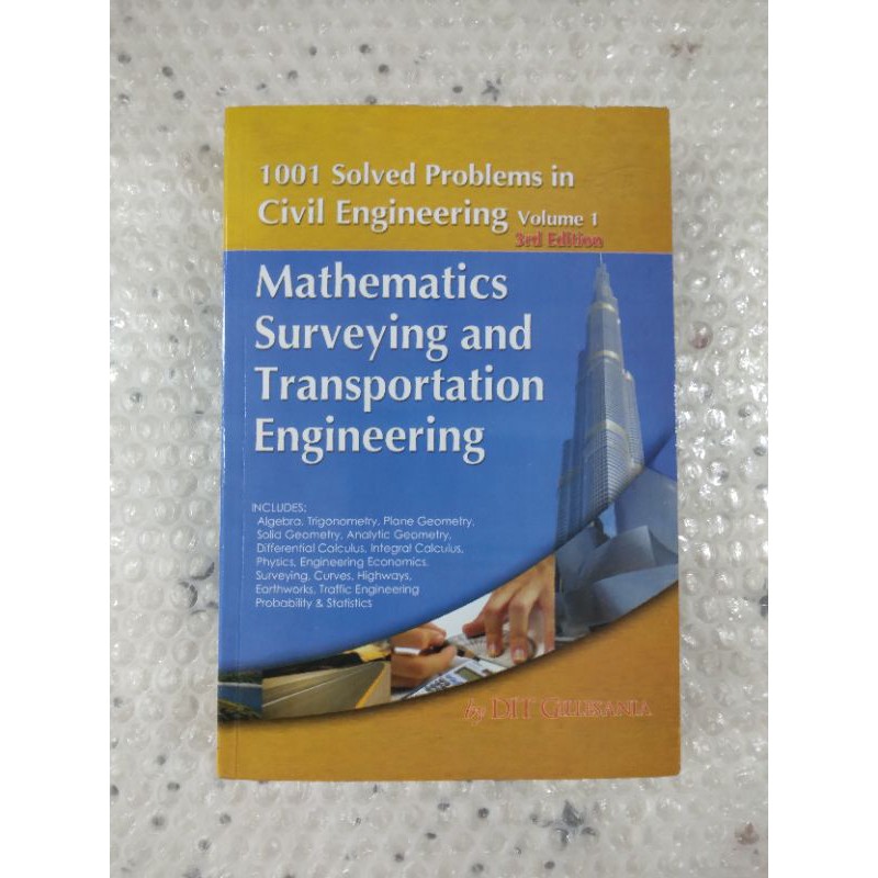 1001 Solved Problems in Civil Engineering volume 1 3rd edition By Gillesania | Shopee Philippines