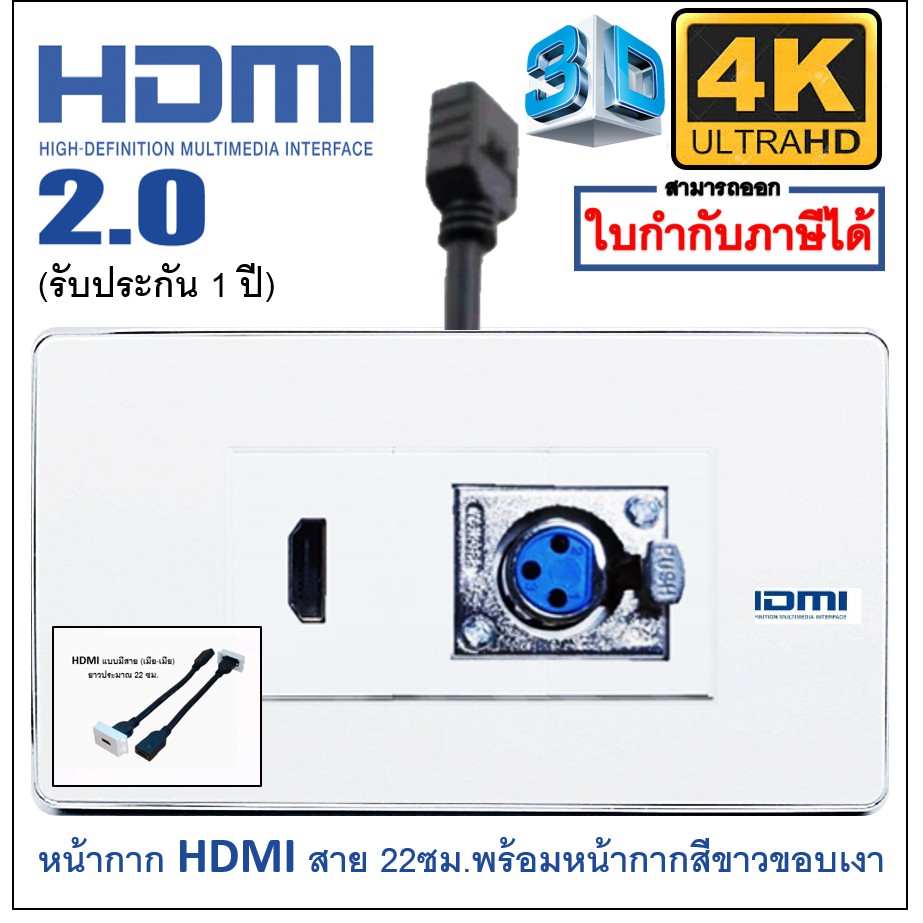 Ma_ Wall Plate HDMI (Cable) + XLR (2 Compartments) | Shopee Philippines