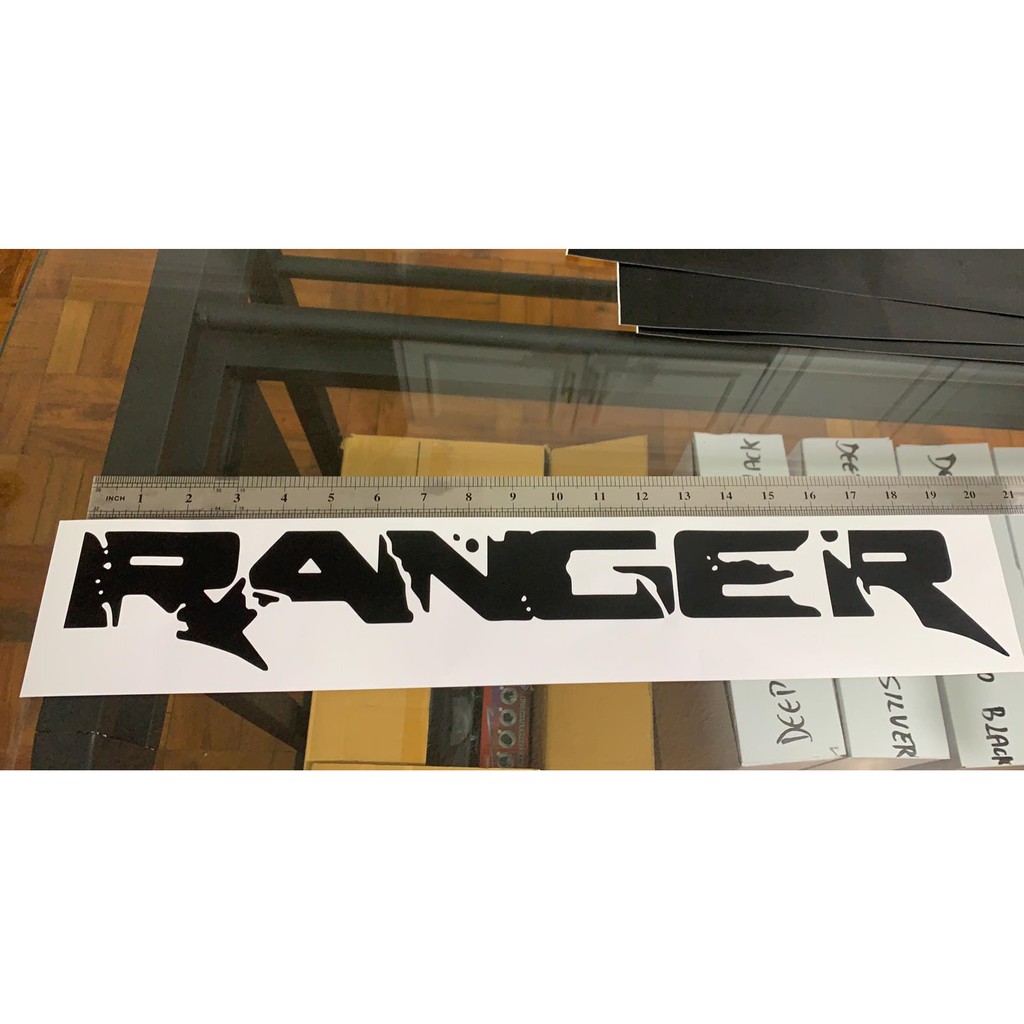 1PC Car Sticker Ford Ranger Side Bed Lettering Decals Sticker Black ...