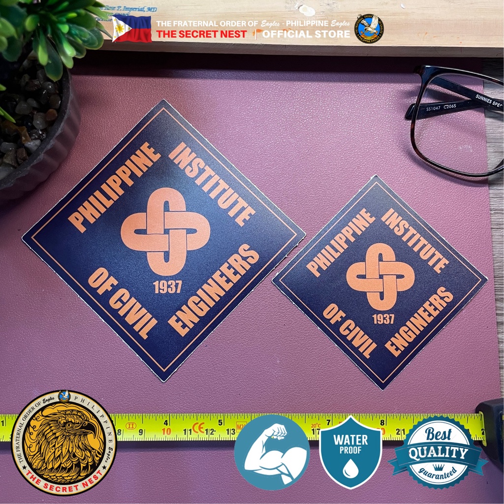 Philippine Institute of Civil Engineers PICE Laminated Vinyl Stickers ...