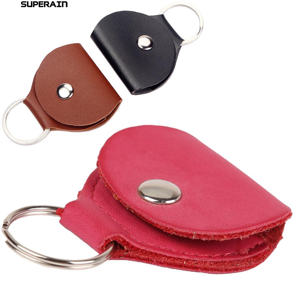SUP Fasion Guitar Pick Holder Genuine Leather Plectrum Carry Bag ...