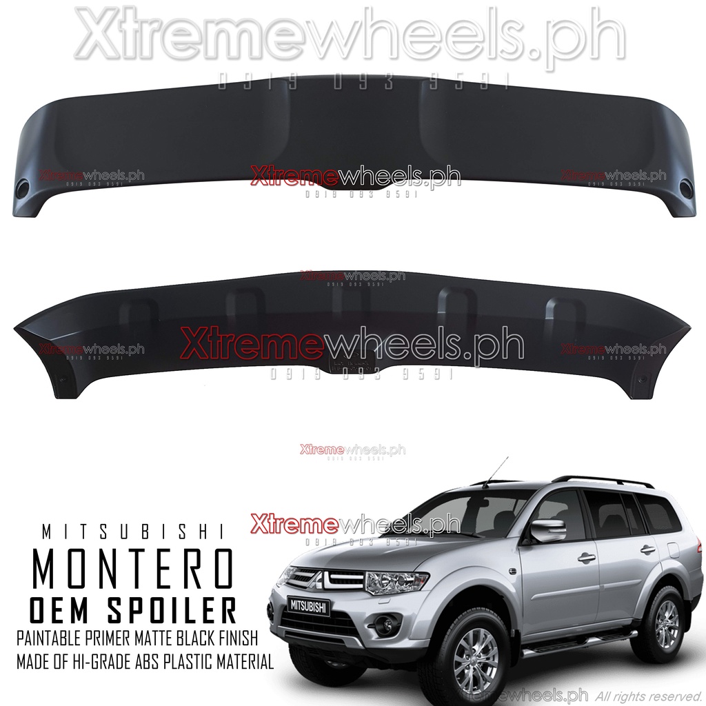 (WY041 )Montero Sport 2008 to 2015 GT Type Black Rear Spoiler With ...