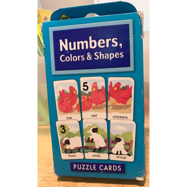 Numbers, Colors & Shapes Puzzle Cards - Ages 4+, Numbers, Words ...