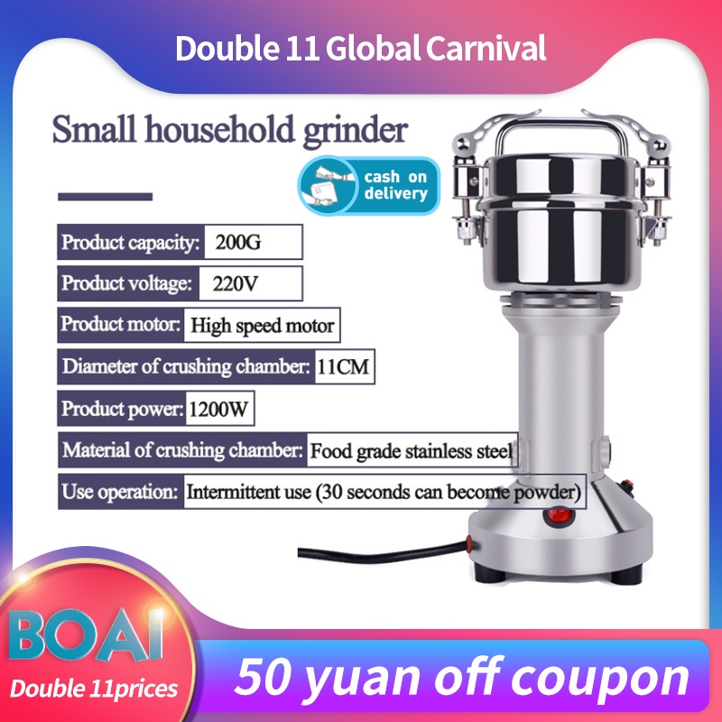 Electric Herb Grinder 800g stainless steel ultra-fine powder grinder ...