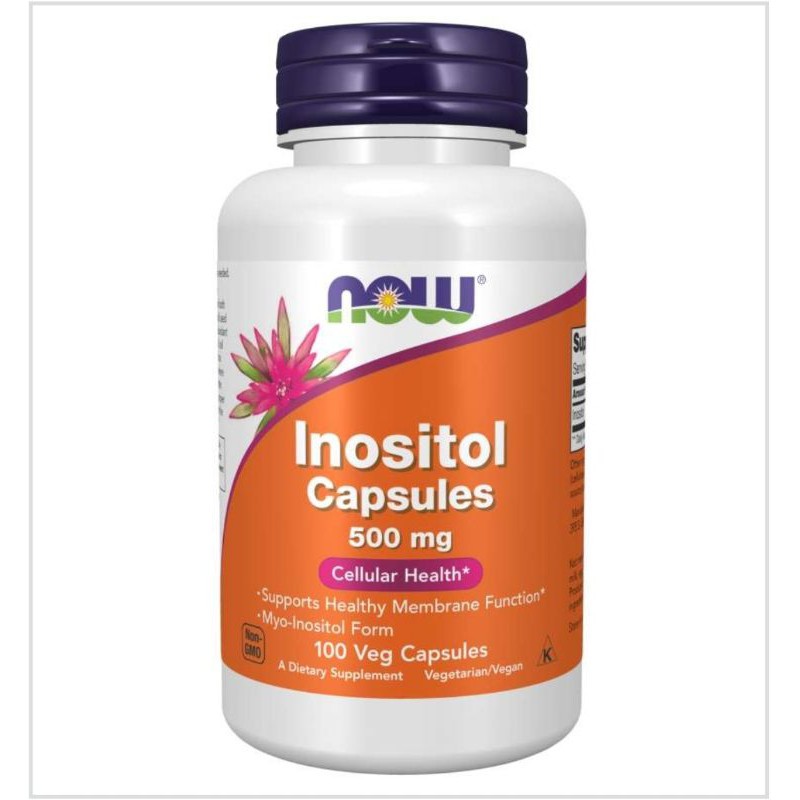 Now Inositol 500mg Myo Inositol Form Cellular Health - 100 Veggie Caps ...