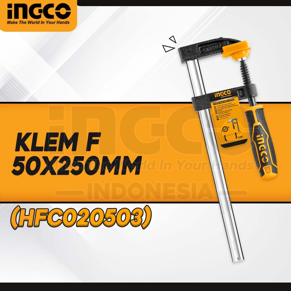 KAYU Ingco CLAMP F CLAMP/Glass CLAMP Vise WOODWORKING CLAMP (50X250MM ...